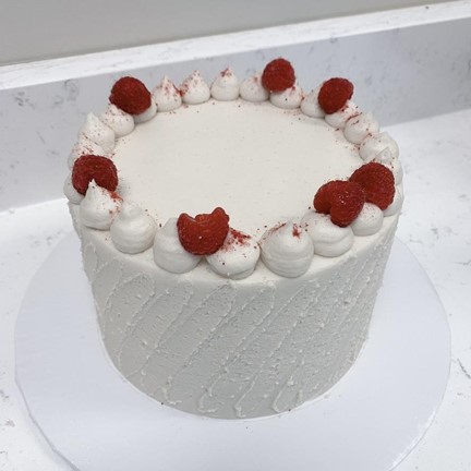 Raspberry Vanilla Cake – Out of the Bubble Bakery