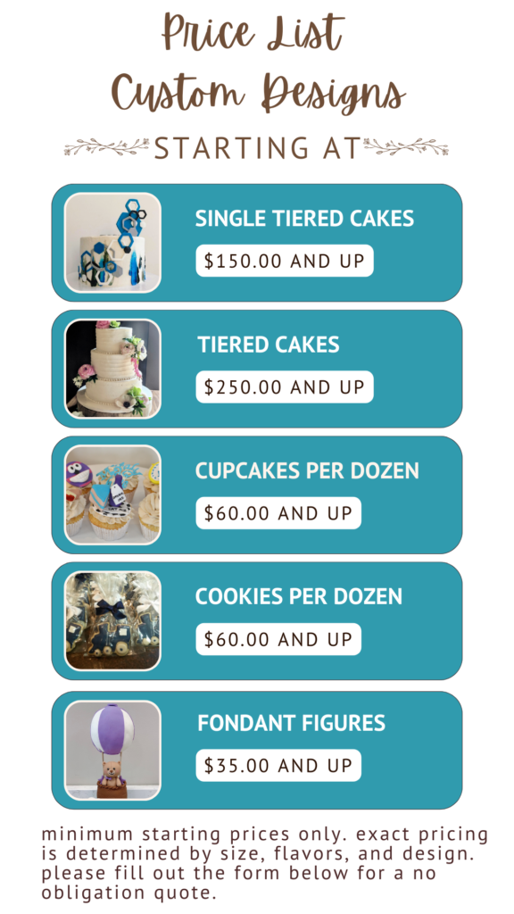 Custom Decorated Desserts - Out of the Bubble Bakery